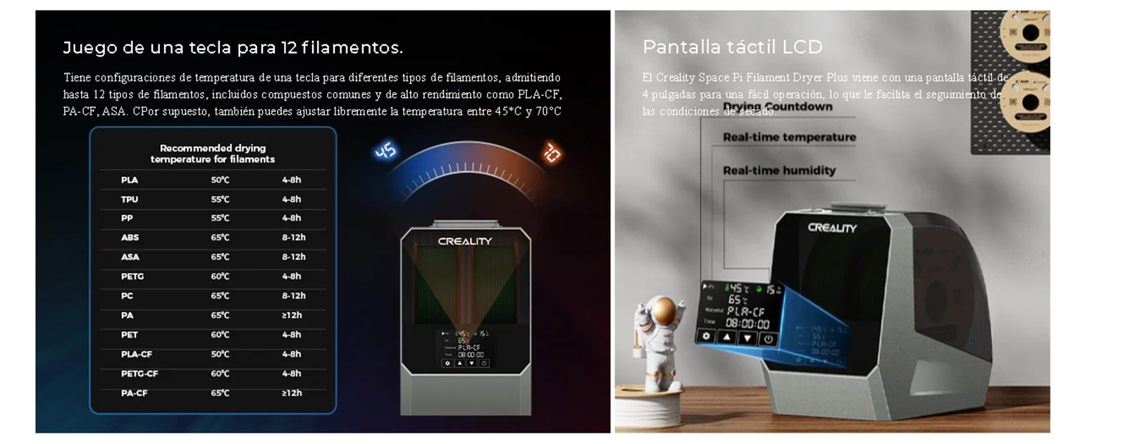 Creality Space PI PLUS (Secador de filamentos) | Home Maker 3D